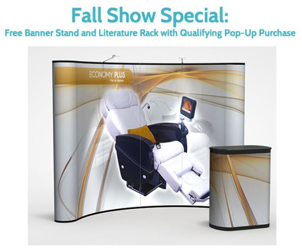10' booth + banner stand + literature rack - $2,250!