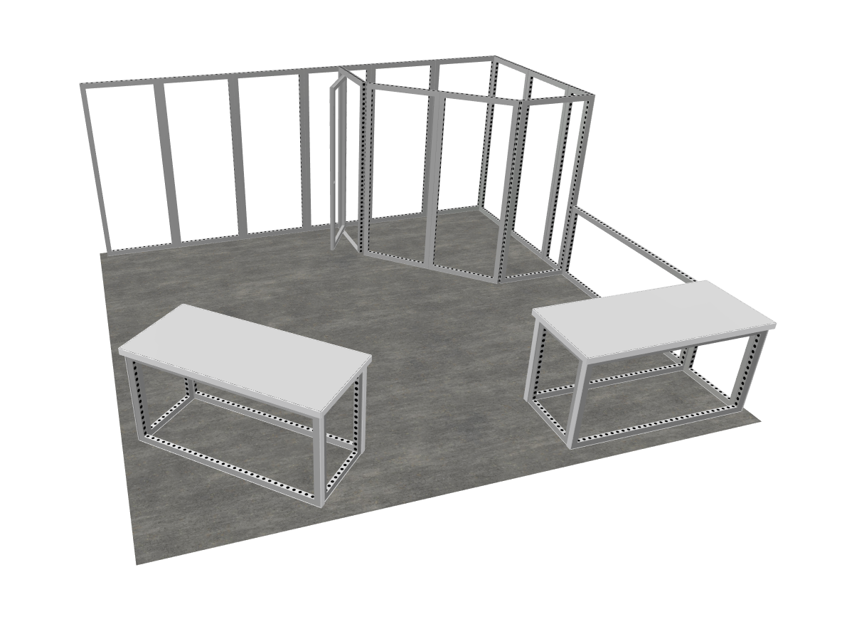 20x20 Corner Exhibit | Rental Exhibit | Corner Booth